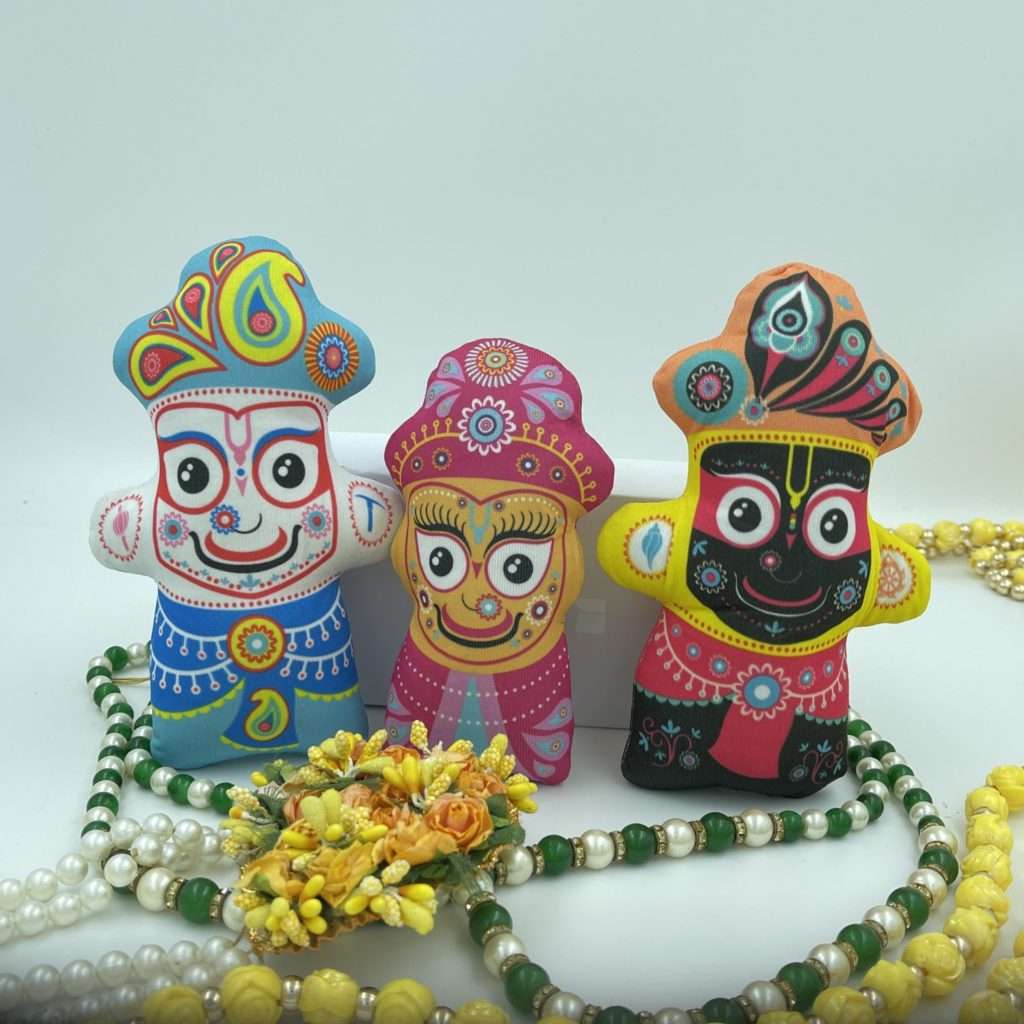 Jagannath Baladev Subhadra ji toys stuffed with cotten (Pair of 3 ...